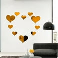 Tswift Wall Stickers Decor | 10Pcs 3D Mirrors Love Heart Wall Stickers ...