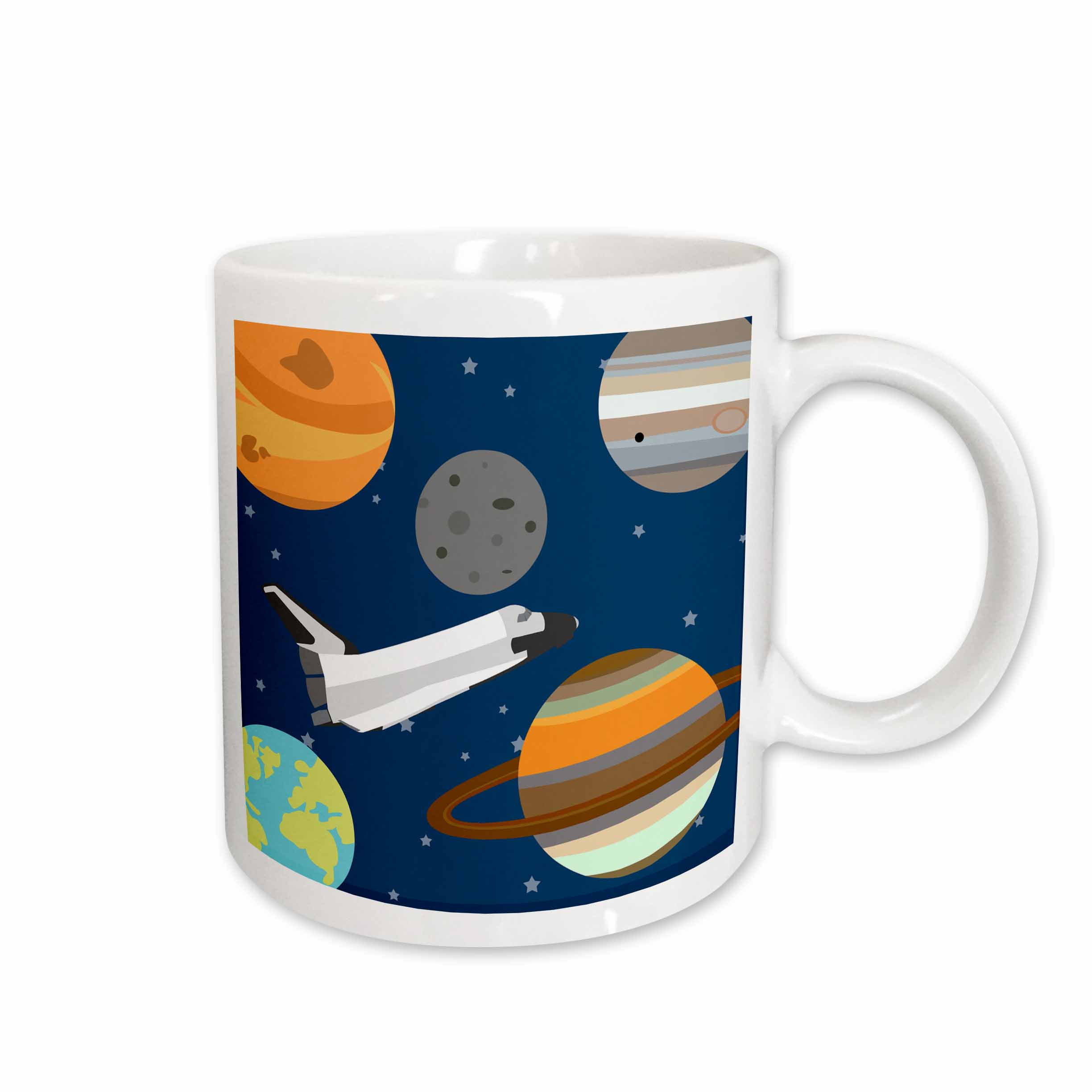 3dRose Space Shuttle and Planets - Ceramic Mug, 15-ounce - Walmart.com