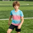 BOOMNY Toddler Boys Soccer Outfits Graphic Short Sleeve Workout Tshirts ...