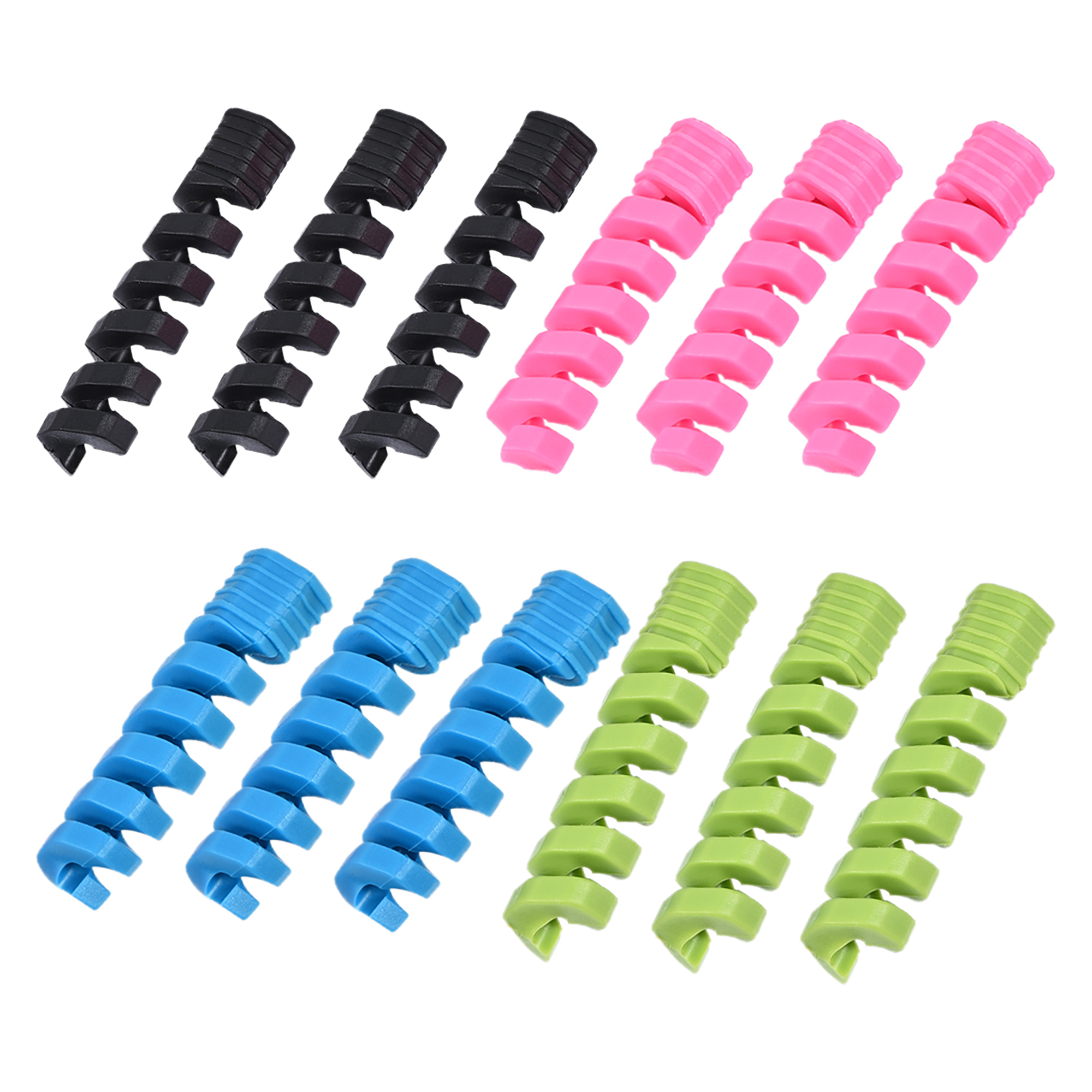 12 pcs Highly Flexible USB Protector Colorful Mouse Cable Protector for ...
