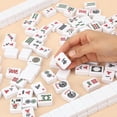 Mahjong Set with 166 White Tiles, 4 Colored Racks, and Travel Carrying ...