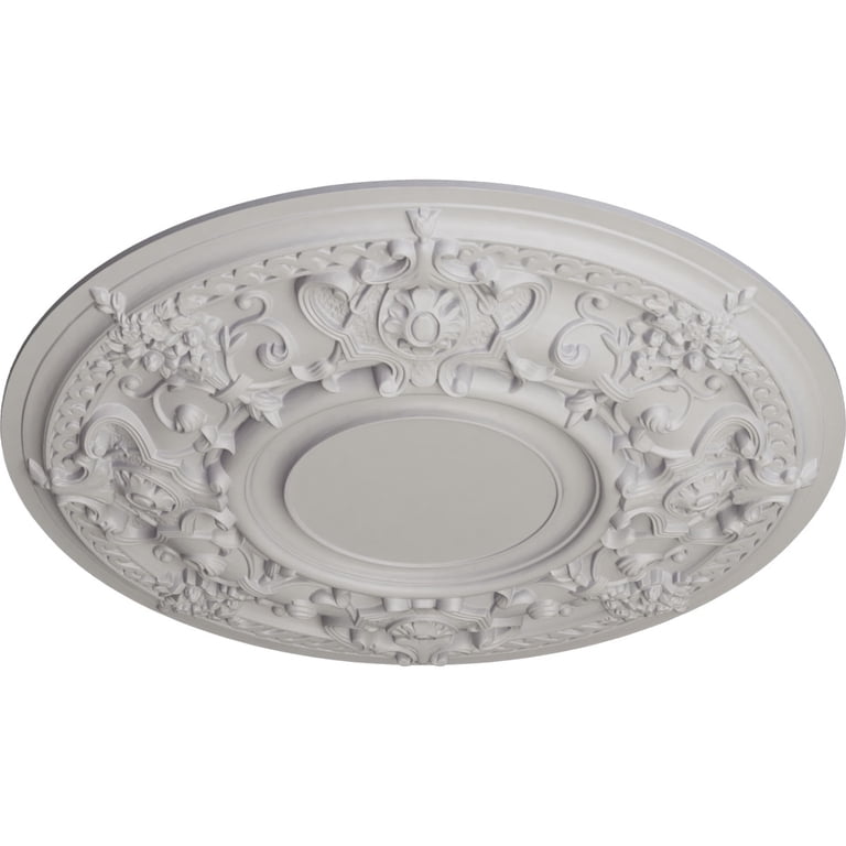 Ceiling Rose Plaster LC LICTOP White Ceiling Medallion Round Lighting ...