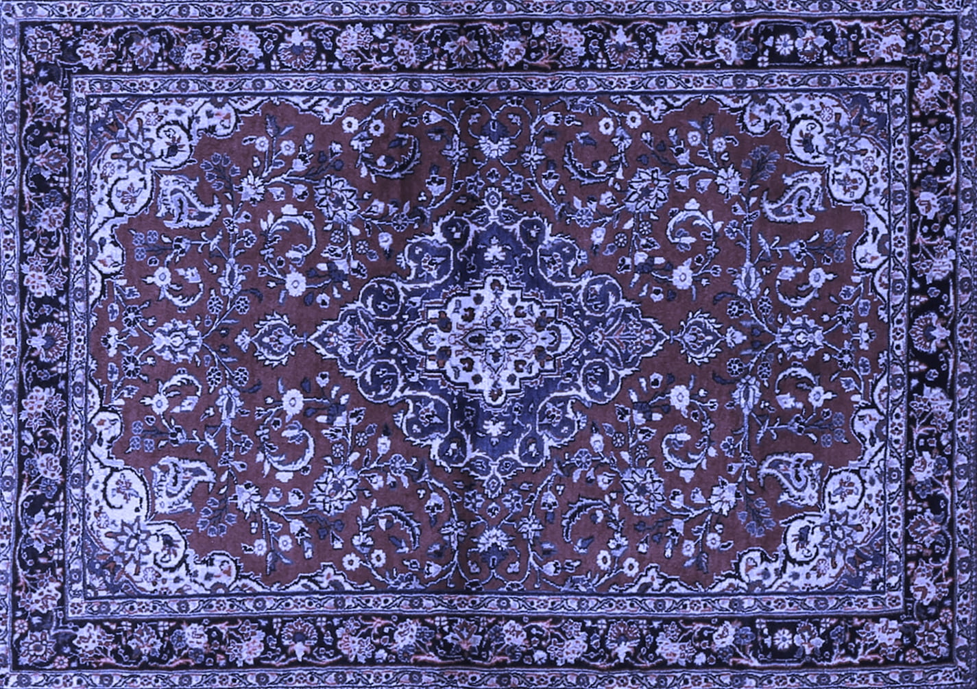Ahgly Company Indoor Rectangle Persian Blue Traditional Area Rugs, 2' x ...