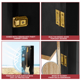 PENNZONI Electric Guitar Display Case, Clear Acrylic & Hardwood Cabinet ...