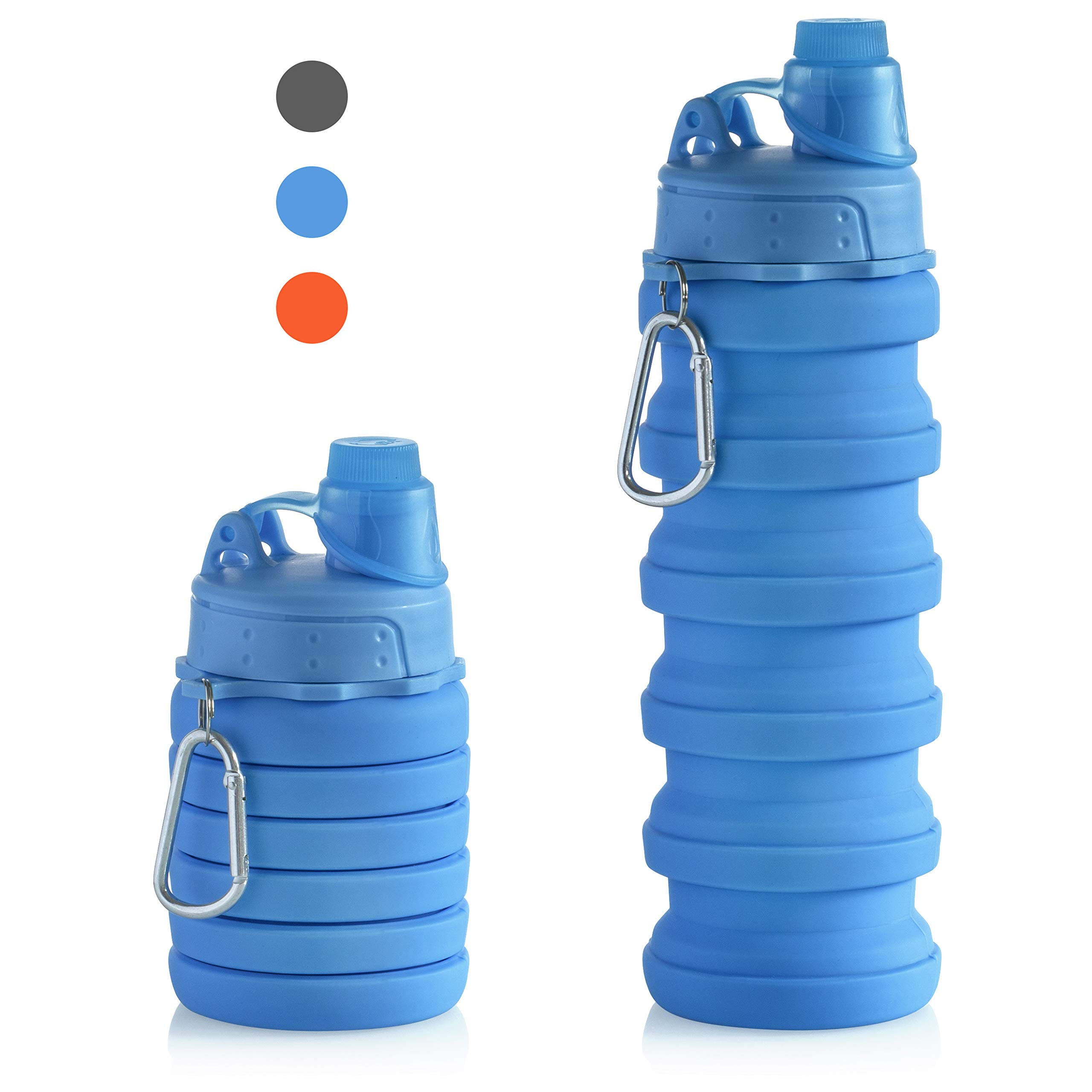 Collapsible Water Bottle - Silicone Portable Water Bottle Leak Proof ... Collapsible Water Bottle - Silicone Portable Water Bottle Leak Proof ...