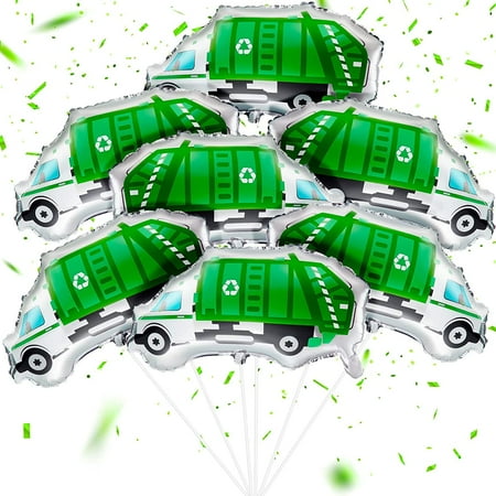 Xizioo Garbage Truck Balloon Truck Foil Balloons Green Recycling Truck ...