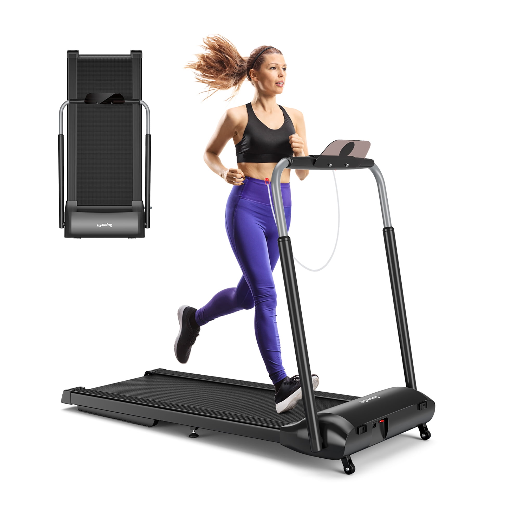 3HP Folding Treadmill Compact Walking Jogging Machine W/Touch Screen ...