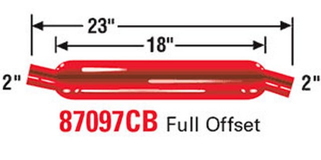 Cherry Bomb® - Glasspack Muffler 3 1/2" Body Diameter Angled Neck Full ...