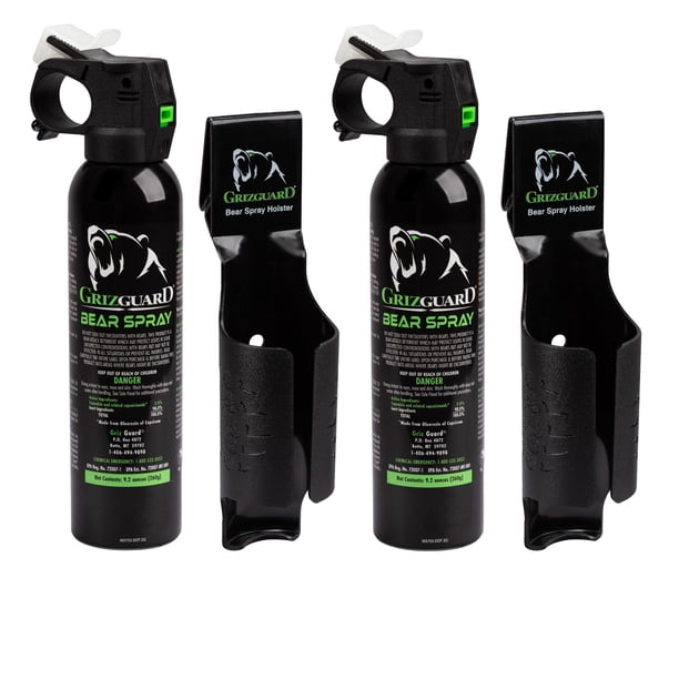 UDAP Griz Guard Bear Pepper Spray with Holster, 9.2 oz, 2 Pack, 260GG2 ...