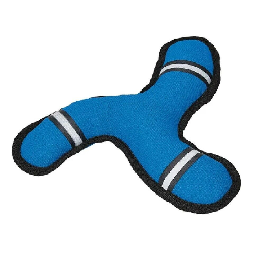 Toughstructurable Toss Dog Toy Blue Durable Float Fun Canvas Chewer ...
