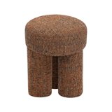 Meridian Furniture Larson Cognac Fabric Ottoman/Stool - Walmart.com
