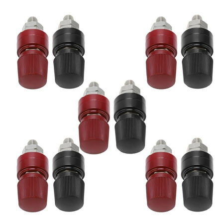 Senjay 5Set M8 Binding Post Engineering Plastic Nickel Plated Brass ...