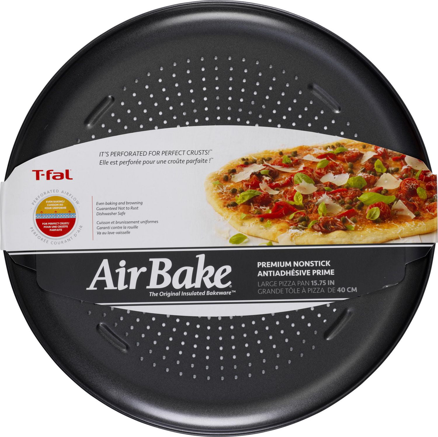 T-Fal AirBake Large Pizza Pan, 15.75IN - Walmart.ca