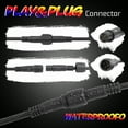 2x RGB Rock Light Pods Extension Wire Cable Kit 4-Pin Plug Play ...