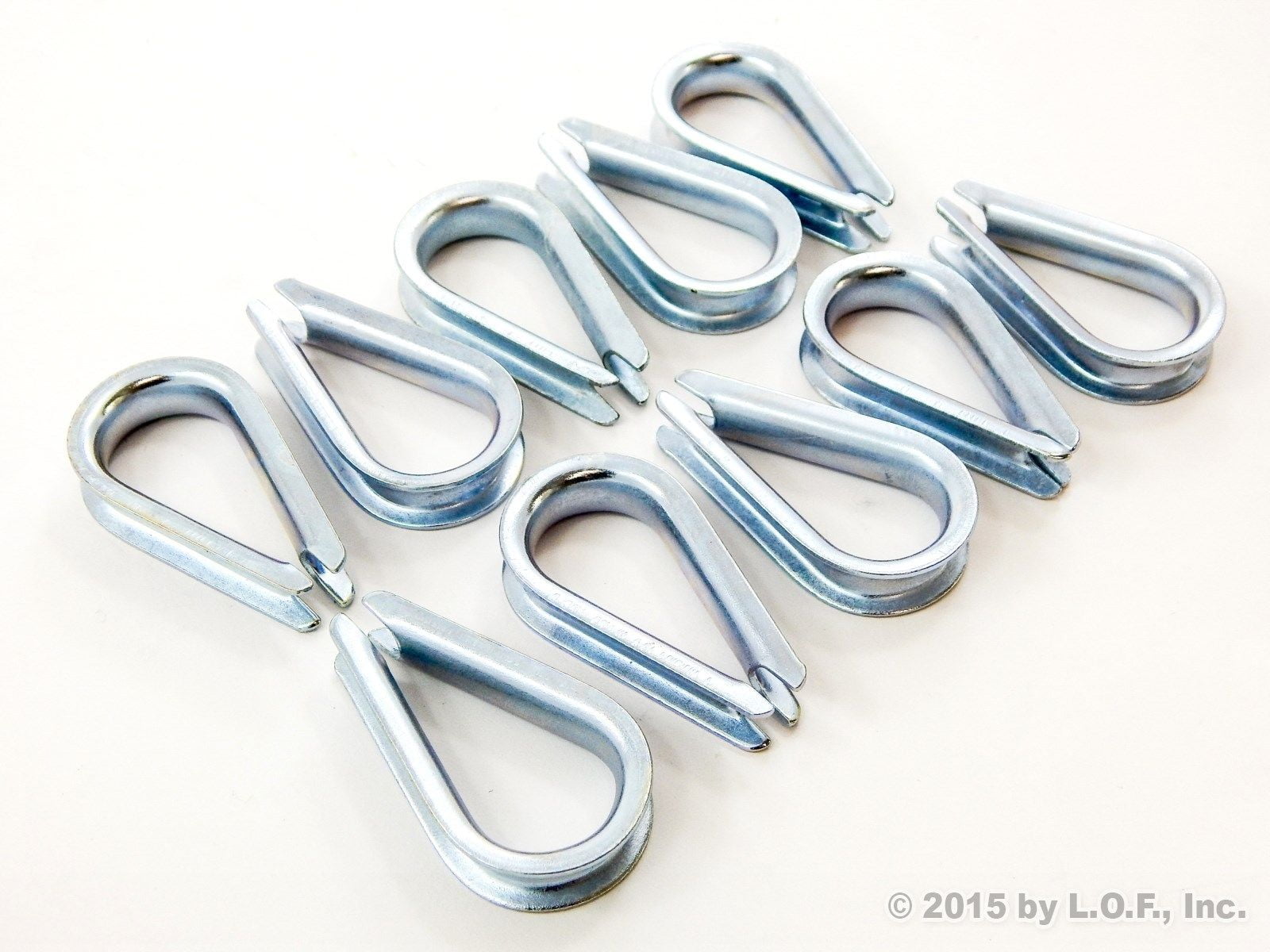 Red Hound Auto 10 Galvanized Wire Cable Rope Thimble Marine Boat 1/4 ...