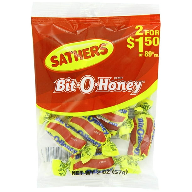Farley's & Sathers Candy, Bit-O-Honey, 2 Ounce, Pack of 12 - Walmart.com