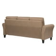 Lifestyle Solutions Alexa Sofa with Rolled Arms, Brown Fabric - Walmart.com