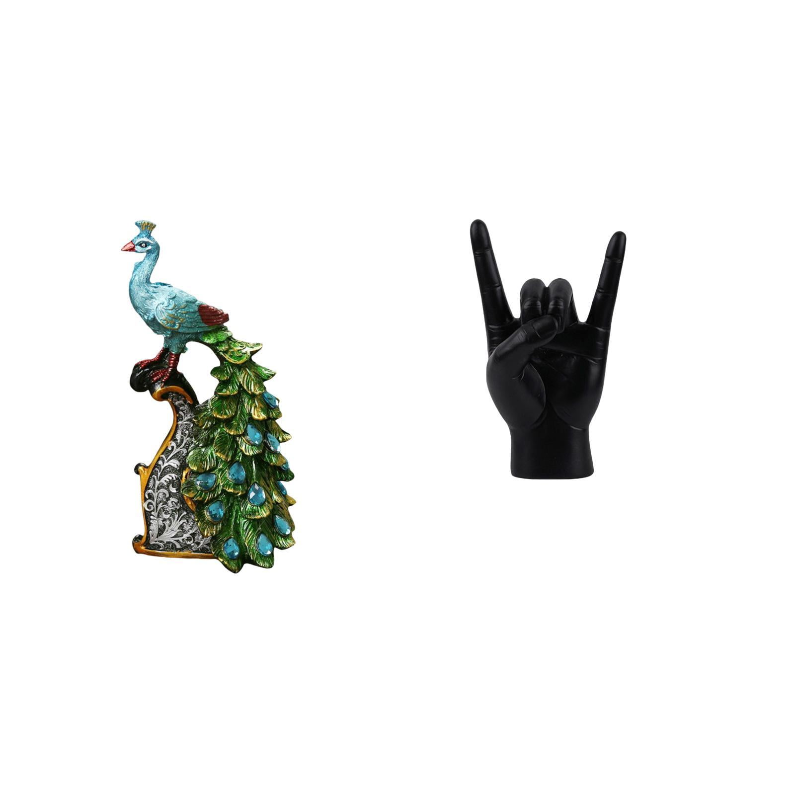 Figura de escritorio,Estante de estatua de pavo real para escritorio ...