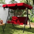 Skandiquip 3 Seats Patio Canopy Porch Swing Chair, Adjustable Canopy ...