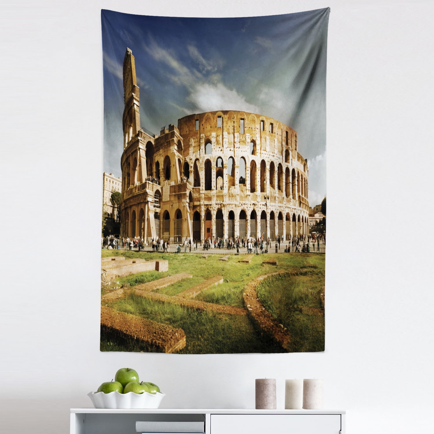 Italy Tapestry, Famous Historic Italian Monument Landmark Ruins ...