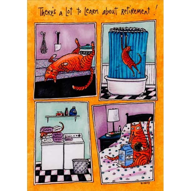 Oatmeal Studios Retired Cat Funny / Humorous Retirement Congratulations ...