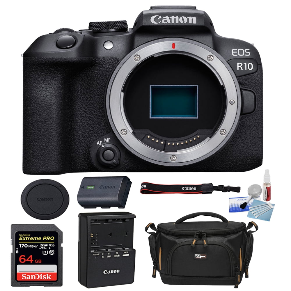 Canon EOS R10 Mirrorless Camera Bundle with Digital Camera Case + 64GB ...