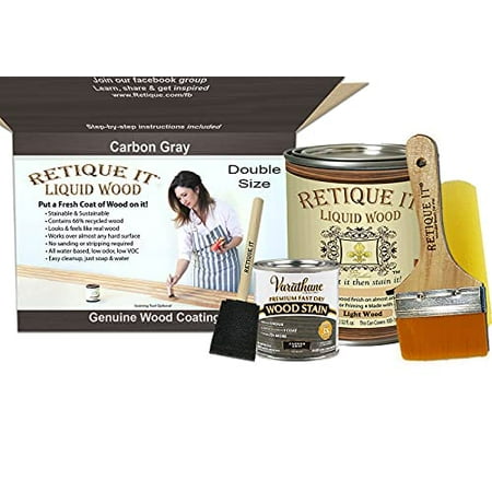 Retique It Liquid Wood - Quart Light Wood with Carbon Gray Stain ...