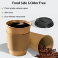 100 Pack 12 oz Paper Coffee Cups, Disposable Coffee Cups with Lids and ...
