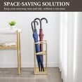 Umbrella Stand Holder For Entryway 20 Inch Tall Modern Brass Tone Metal ...
