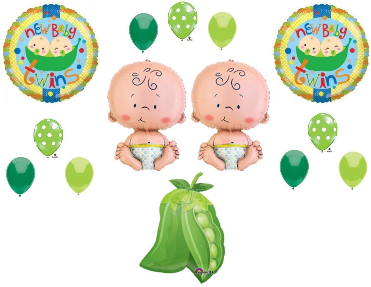 NEW Two Peas in a Pod Twin Baby shower Balloon Decorating Kit Supplies ...