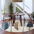 Round Rugs 5Ft, Farmhouse Feather Round Area Rug Washable Indoor Throw ...