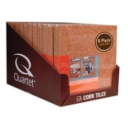 Quartet Natural Cork Tiles, 12" x 12", Frameless, 4 Count (102W ...