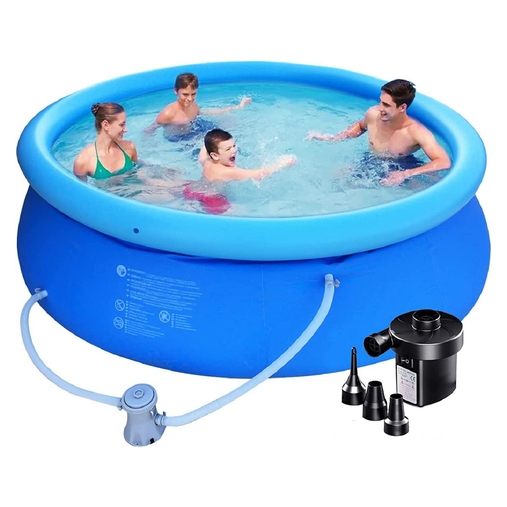 IVV Inflatable Swimming Pool Above Ground 10ft x 30in, Round Inflatable ...