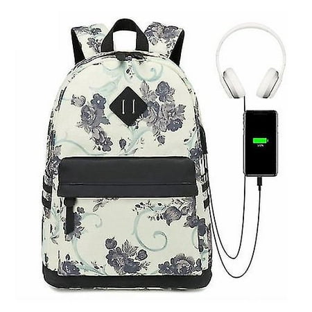 Teenager Backpack In A Floral Pattern With A Usb Port 1 | Walmart Canada