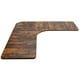 VIVO Vintage Brown 71x71 inch Curved Corner Table Top for Sit Stand ...