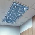 2 Pack Blue Coastal Fluorescent Light Covers for Ceiling Lights ...