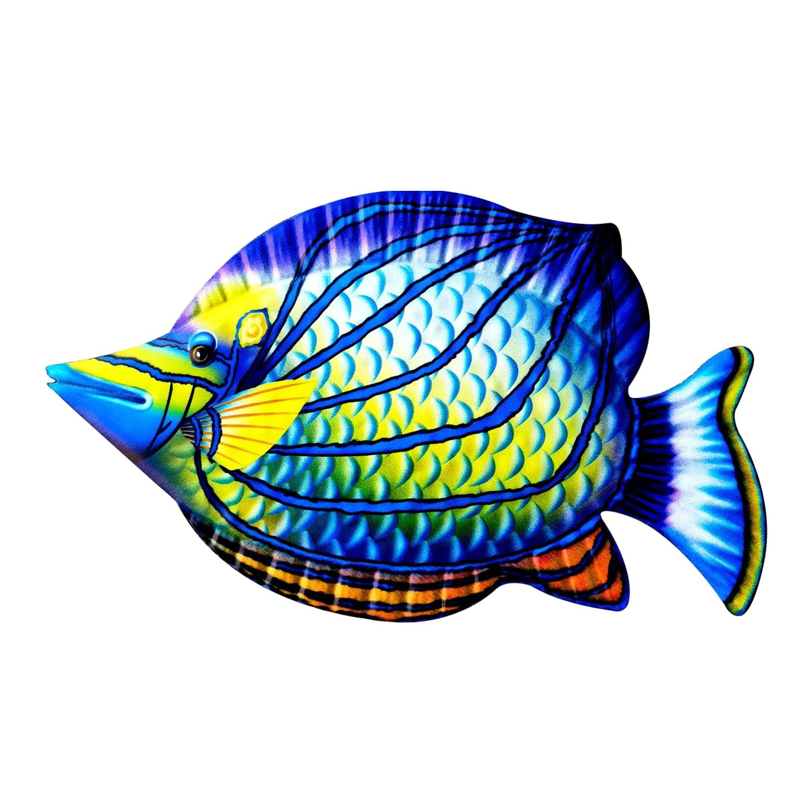 Exquisite Fish Sculpture Wall Statue Multicolor Beach Theme Tropical ...