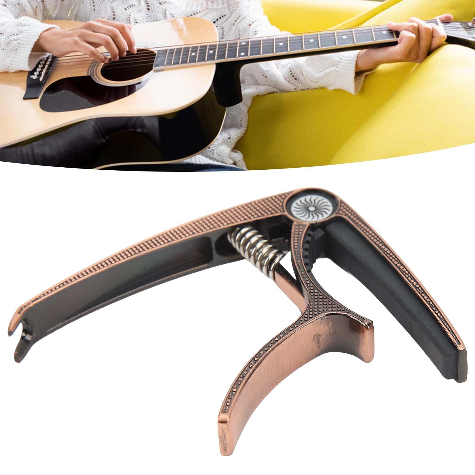Capo de Guitarra Acústica, Capo de Gatillo Fácil de Operar Metal ...