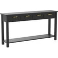 Kinbor Entryway Console Table, 60 Inch Sofa Table w/4 Drawers & Shelf ...