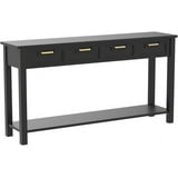 Kinbor Entryway Console Table, 60 Inch Sofa Table w/4 Drawers & Shelf ...