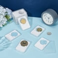 30Pcs Plastic Coin Storage Box Rectangle Clear 85x59x8mm Inner Diameter ...