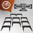 DCT Wood Clamps 2” Inch Pinch Dog 10-Piece Set Woodworking Glue Up ...