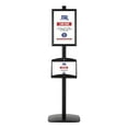M&T Displays Free Standing Display Stand in with 1 x (8.5x11) Frame in ...