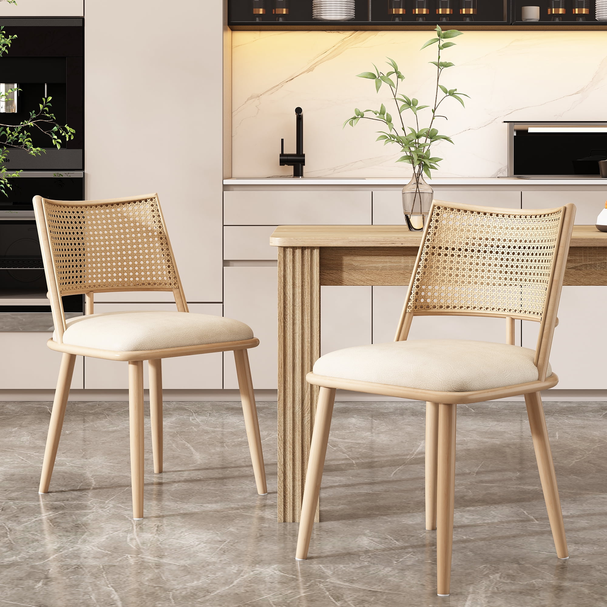 Click here for Canlux Set Of 2 Modern Dining Chairs  Pu Upholster... prices