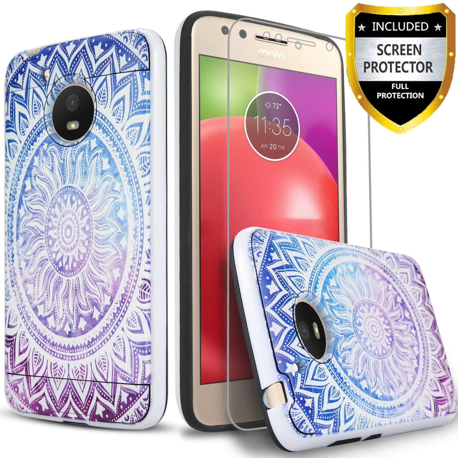 LG K30 Case, LG K10 2018 Case, 2-Piece Style Hybrid Shockproof Hard ...