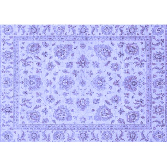 Ahgly Company Machine Washable Indoor Rectangle Abstract Blue Modern ...