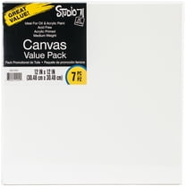 Studio 71 White Bulk Stretched Canvas Value Pack, 12 x 16 Inches, 6 ...
