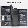 RT22 Walkie Talkies Rechargeable Hands Free 2 Way Radios Two-Way Radio ...