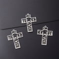 3pcs Silver Creative Hollow Cross Pendant - Handmade DIY Jewelry ...