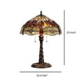 CHLOE Dragan Tiffany-style 2 Light Dragonfly Table Lamp 16" Shade ...